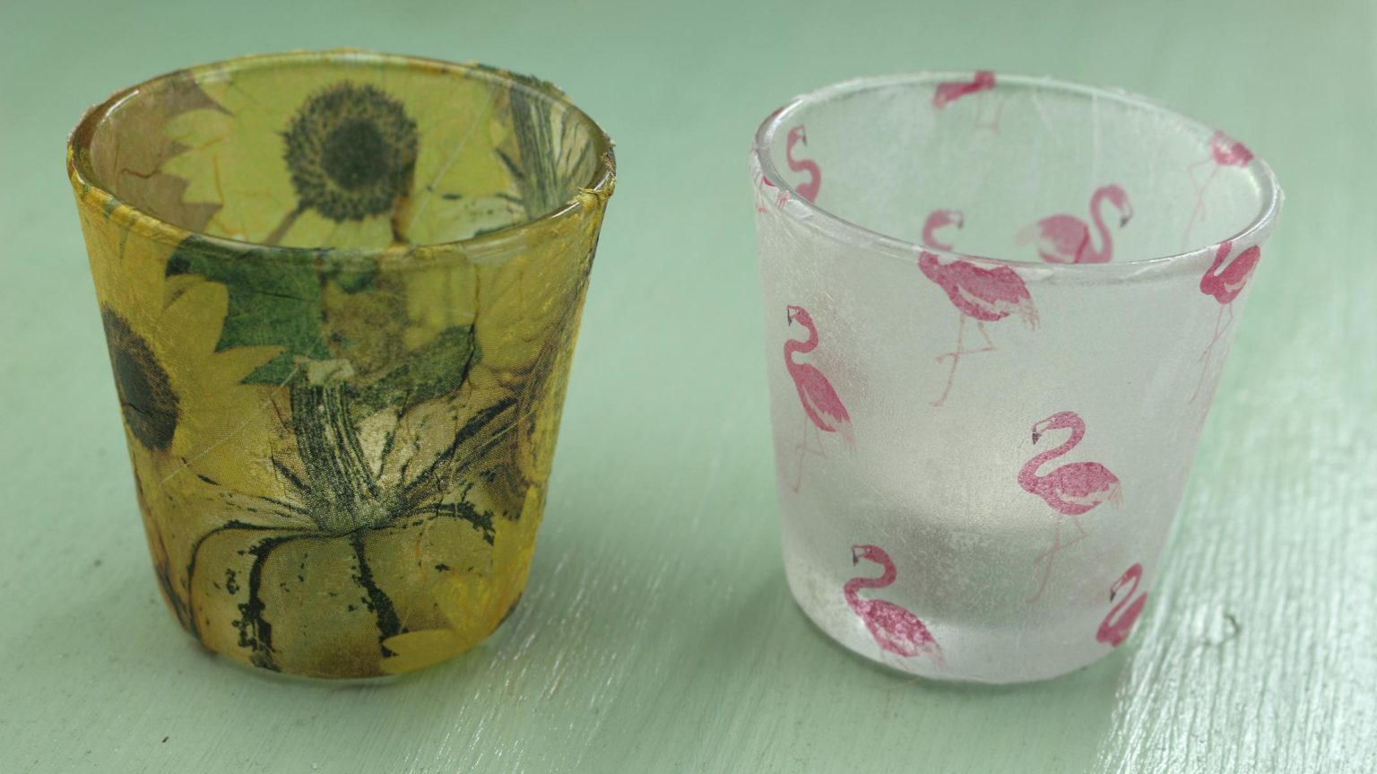 DIY Windlichter mit Serviettentechnik gestalten - lovely diys