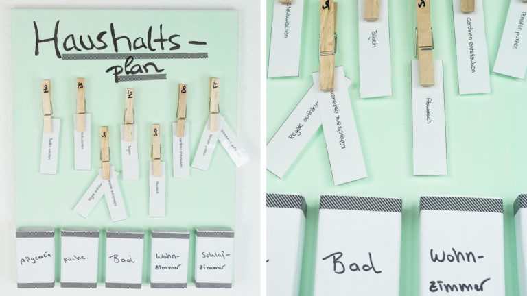 DIY Haushaltsplaner selber machen - einfache Haushaltsorganisation